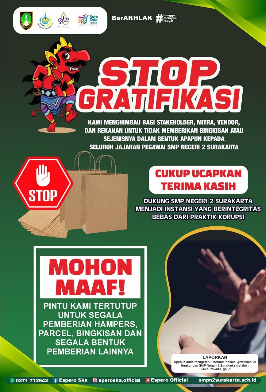 Komitmen Pencegahan Gratifikasi SMP Negeri 2 Surakarta